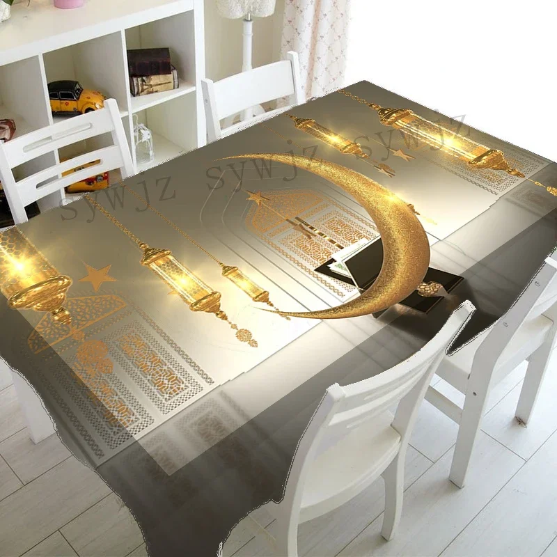 Ramadan-Tablecloth-Kitchen-Rectangular-Tablecloth-Crescent-Eid-Home ...