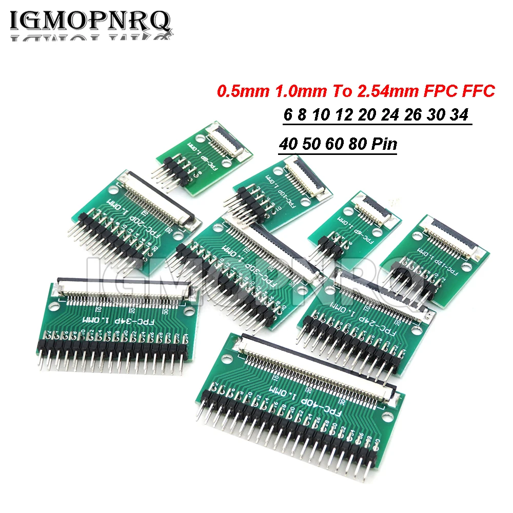 FPC FFC Adapter Board 6 8 10 12 20 24 26 30 34 40 50 60 80 Pin 0.5mm 1 ...