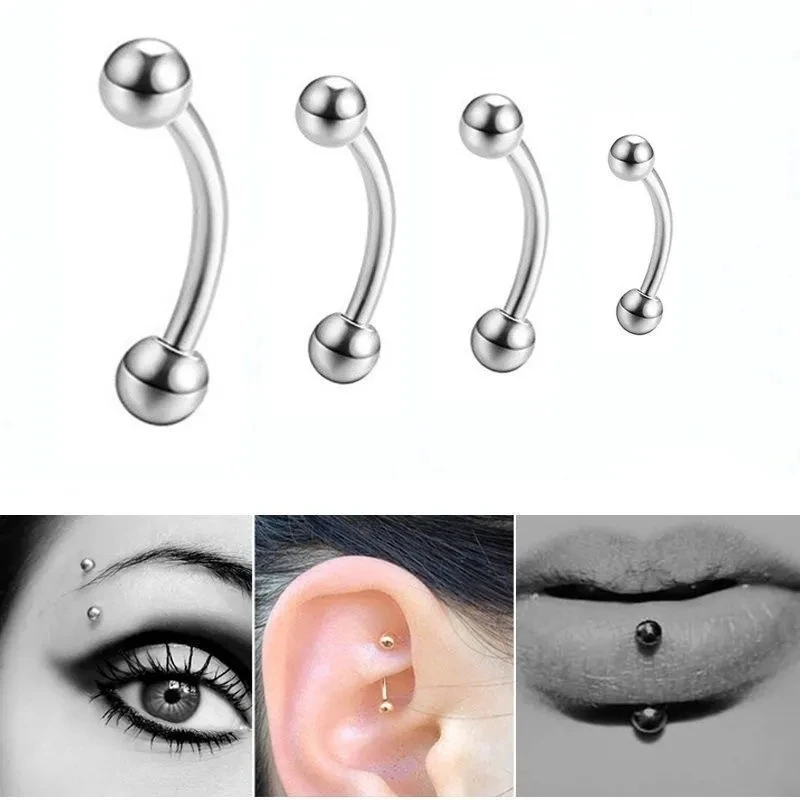 Piercing Para Cejas Con Forma De Corazón Y Trella, Barra Curva, Anillo ...