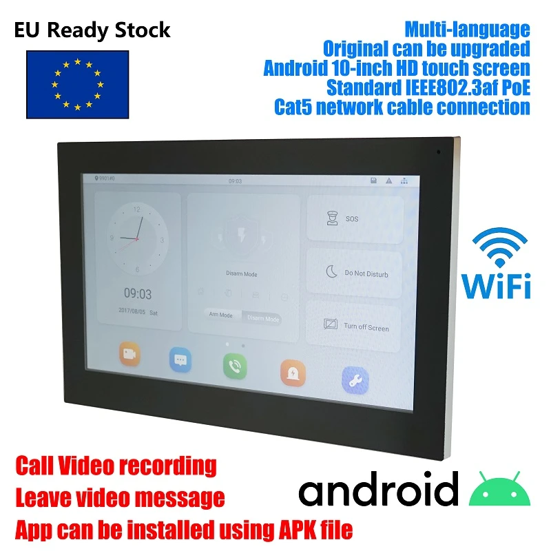 Dh Logo Vth5341g-w Poe(802.3af) Android 10-inch Digital Indoor Monitor ...