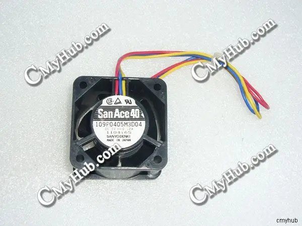 For-Sanyo-Denki-109P0405M3D04-DC5V-0-12A-4028-4CM-40MM-40X40X28MM-3pin ...