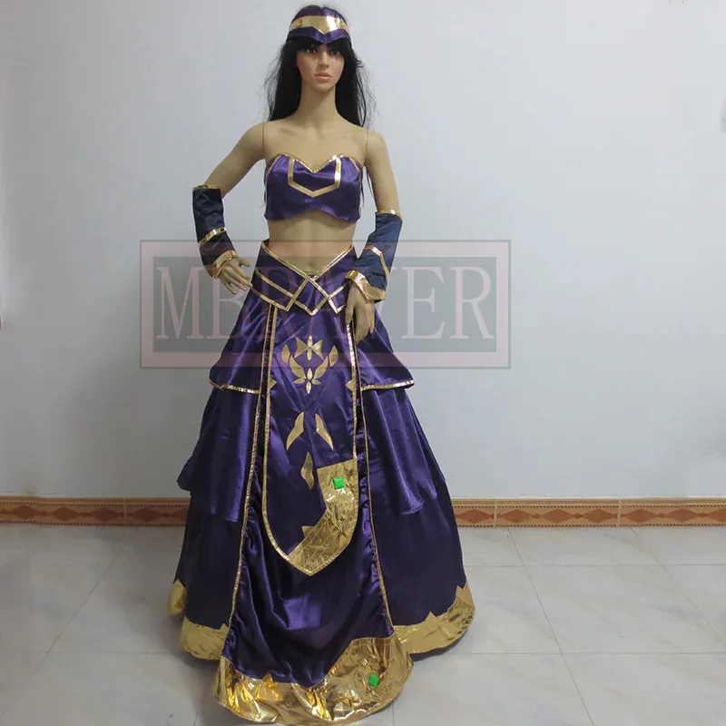 LOL Morgana Purple Cosplay Costume Christmas Party Halloween Uniform ...