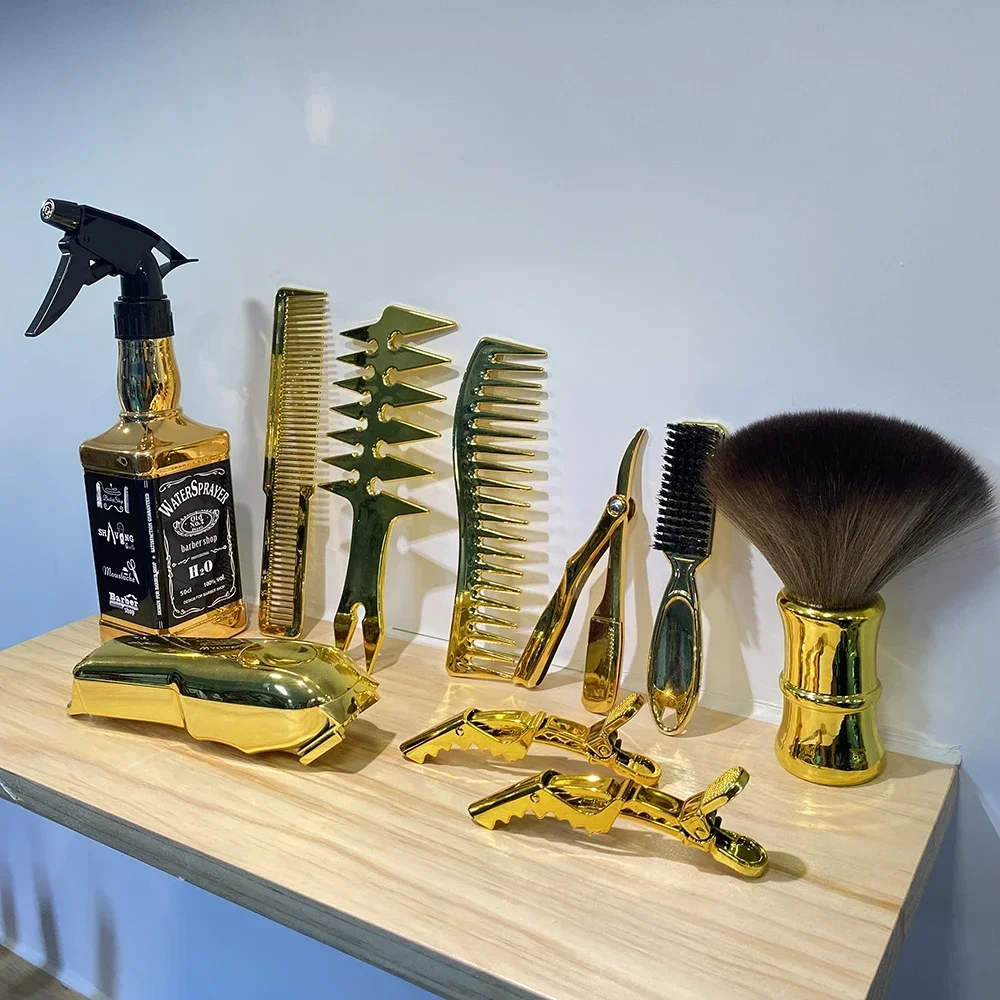 Barber-Gold-Silver-Set-Includes-Water-Spray-Men-Oil-Head-Comb-Clipper ...