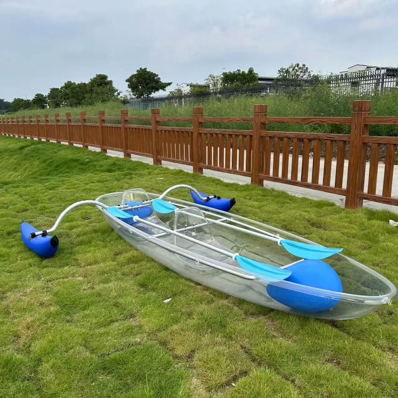 Plastic Transparent Single Rowing Boats Kayak clear Bottom Kayak ...