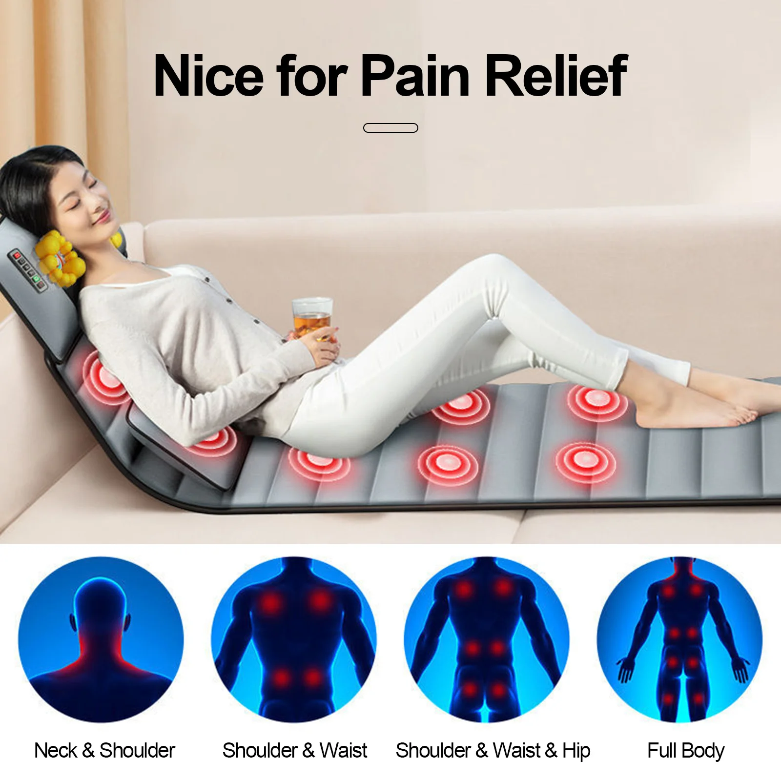 Electric-Massage-Mat-with-Heat-Adjustable-Heating-Pad-for-Sitting ...