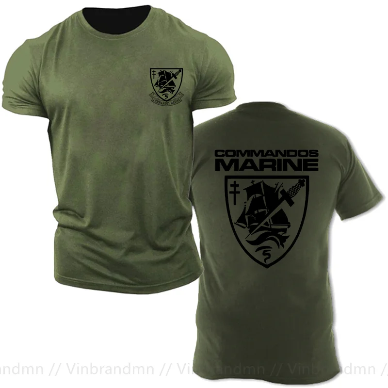 Funny-T-Shirt-Men-Military-French-Marines-Special-Operation-Forces ...