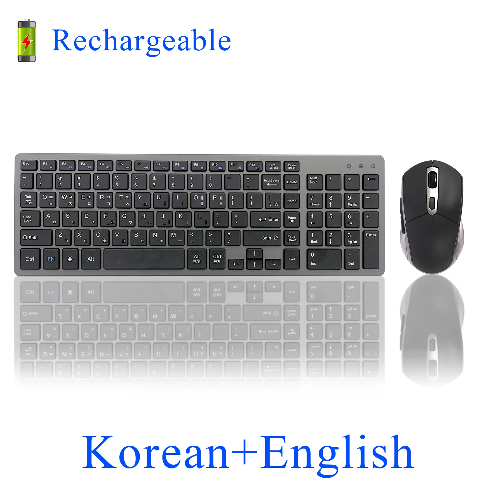 Rechargeable-Wireless-Keyboard-and-Mouse-Korean-Version-2-4G-USB-Silent ...
