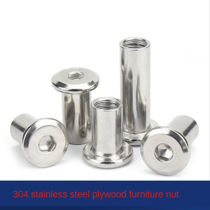 10pcs-304-Stainless-Steel-Plywood-Chamfering-Nuts-To-Lock-Furniture ...
