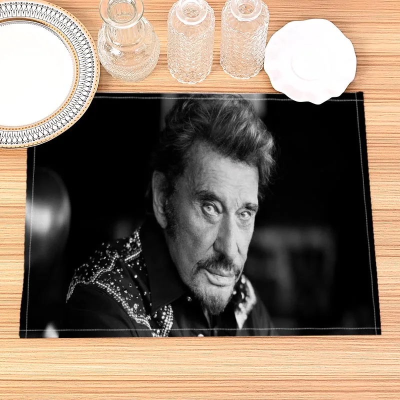 Napperon-Johnny-Hallyday-en-coton-et-lin-30x40cm-nappe-de-table-en ...