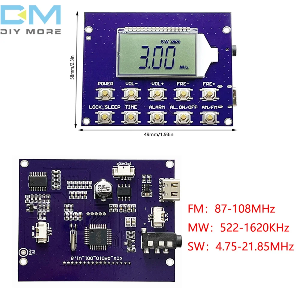 Electronic-Display-Radio-Module-3-Frequency-Ranges-FM-AM-Shortwave ...
