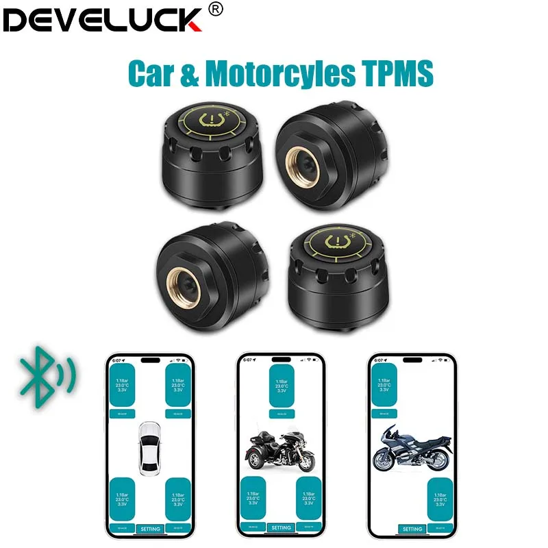 Motorcycle-Car-Tyre-Pressure-Sensor-Bluetooth-5-0-Mobile-Phone-Car-TPMS ...