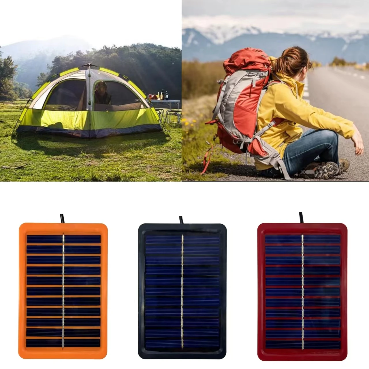 10W-solar-panel-with-USB-waterproof-outdoor-hiking-car-and-camping ...