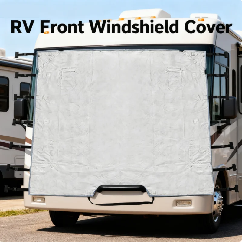 Caravan Front Windshield Cover Grey Universal Front Towing Cover ...