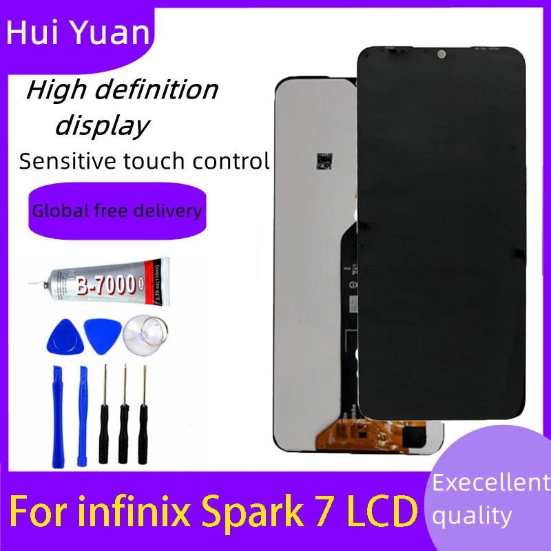 6.5" Original For Tecno Spark 7 Kf6j Lcd Display Touch Screen Digitizer Assembly Replacement ...