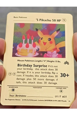 Happy Birthday Pikachu Card