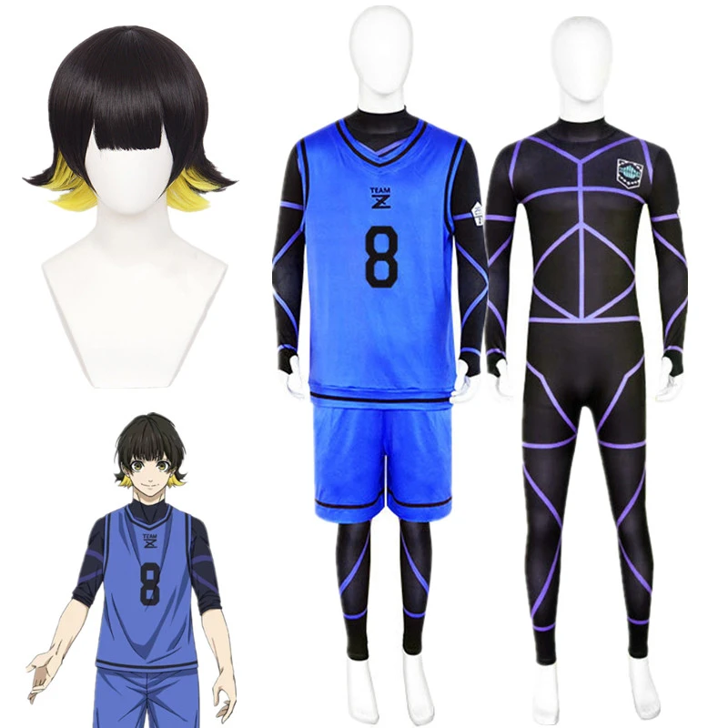Disfraz de Cosplay de Anime Blue Lock Bachira Meguru, Jersey de fútbol ...