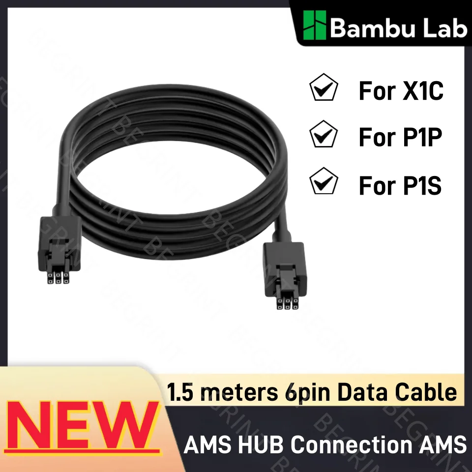 Bambu-Lab-3D-printer-X1-P1-Series-6pin-Data-Cable-AMS-HUB-Connection ...