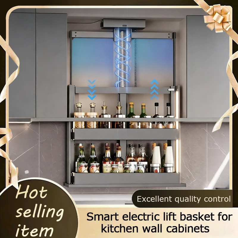 Smart Voice Controlled Electric Vertical Pull Down Lift Basket For ...