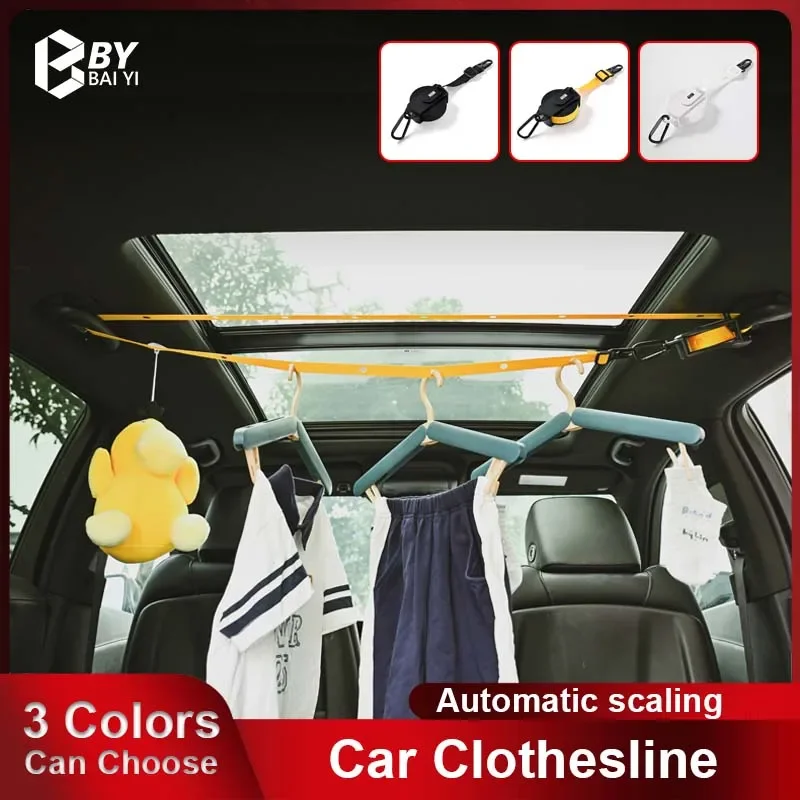 3.6m Retractable Car Clothesline Multifunctional Drying Rack Self ...