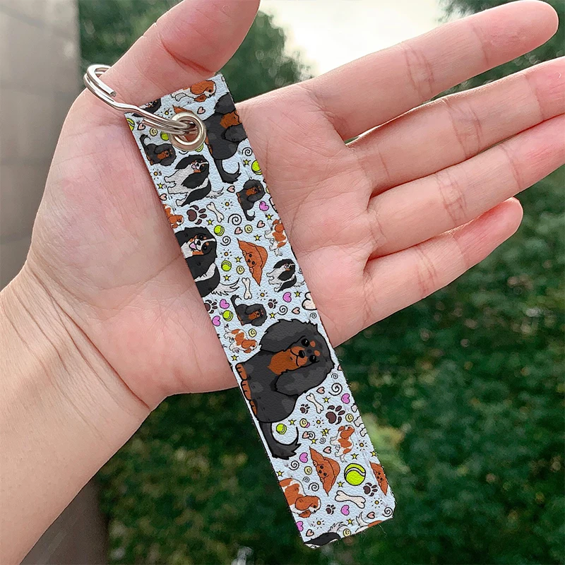 Cavalier-King-Charles-Spaniel-Leather-Keychain-Strap-Keyrings-Hanging ...