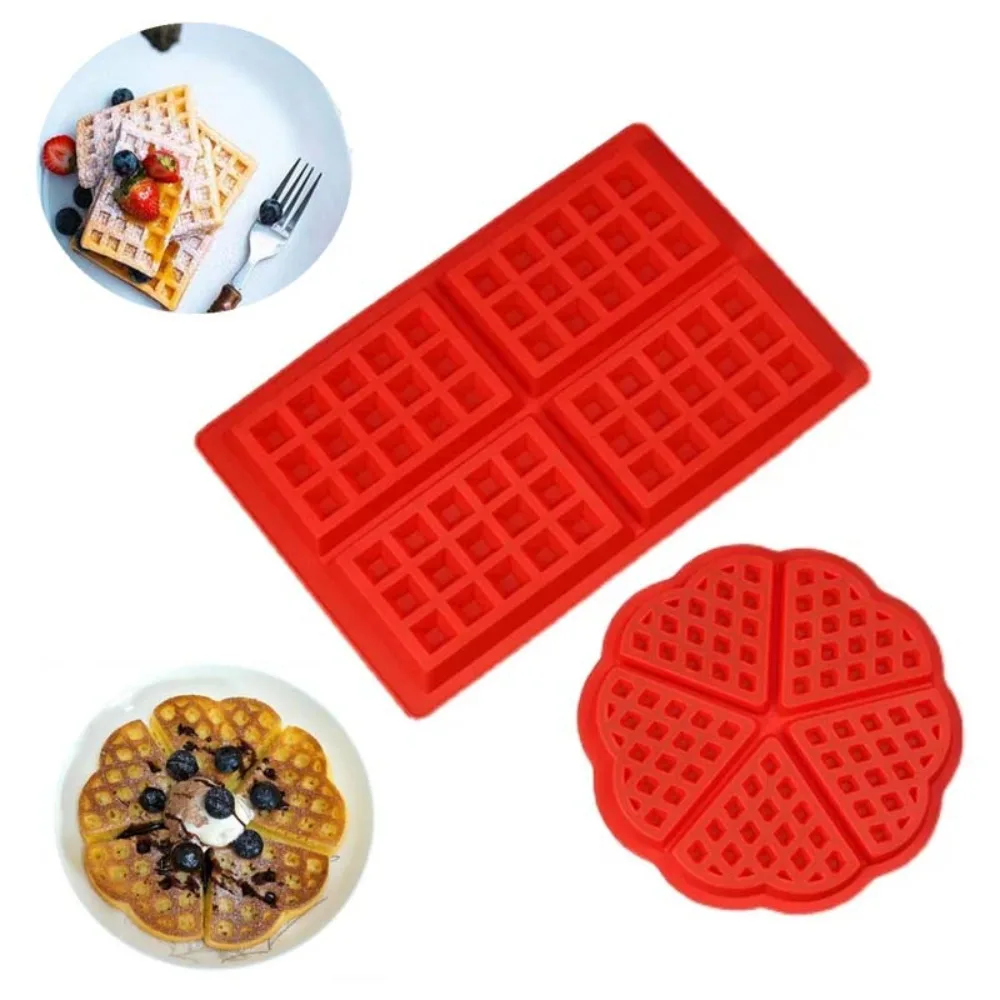 Silicone Waffle Mold DIY Cookie Chocolate Candy Fondant Baking Mold for ...