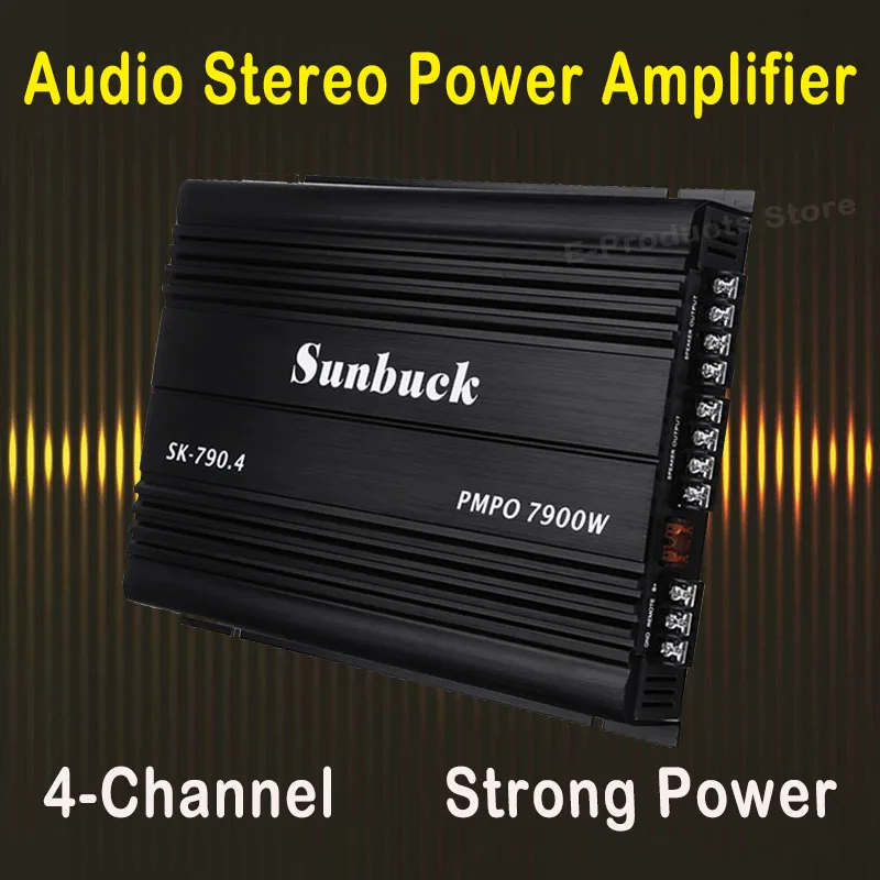 SK-790.4 Car Audio Stereo Power Amplifier 12V 4-Channel Class A/B ...
