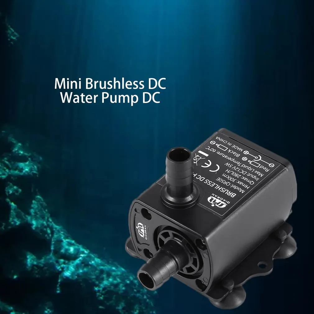 Ultra-quiet-Mini-Brushless-DC-Water-Pump-DC-12V-5W-280L-H-Lift-300cm ...