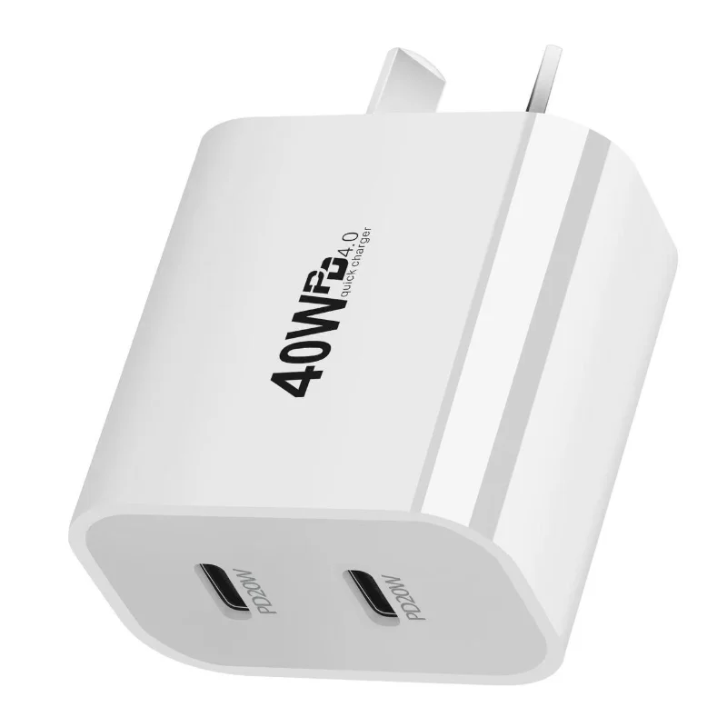 UK-US-EU-AU-USB-C-Charger-Block-Dual-Port-UBS-C-Wall-Fast-Charging ...