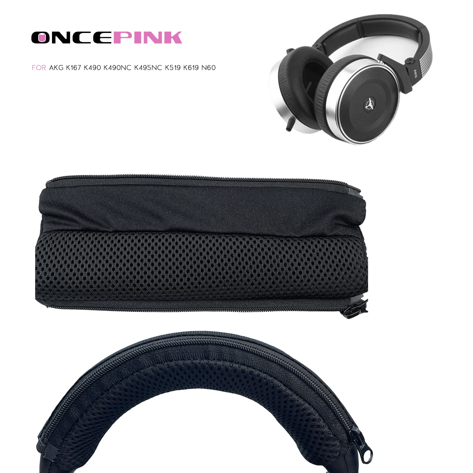 Funda-Universal-con-cierre-completo-para-auriculares-protector-de-coj-n-con-cremallera-para-AKG ...