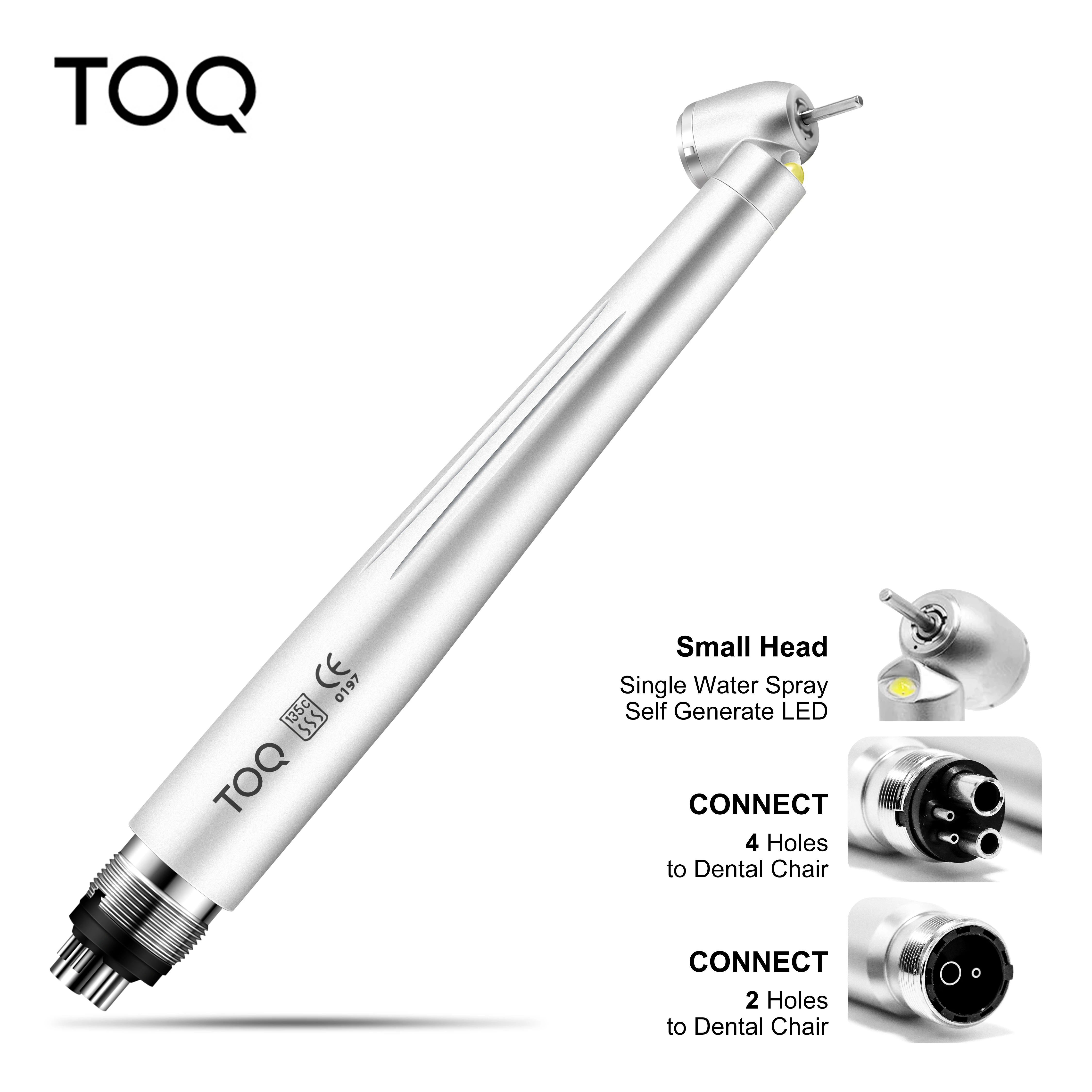 Dental 45 Degree Led High Speed Handpiece E-generator Integrated Small ...