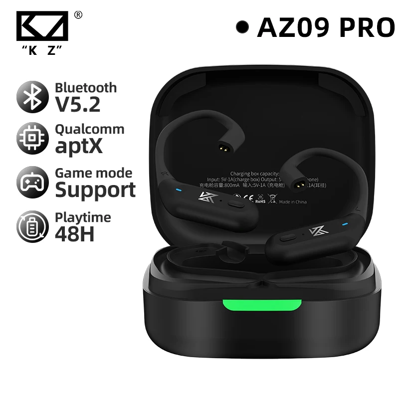 KZ auriculares inalámbricos AZ09 Pro, compatibles con Bluetooth 5,2, Cable de actualización ...