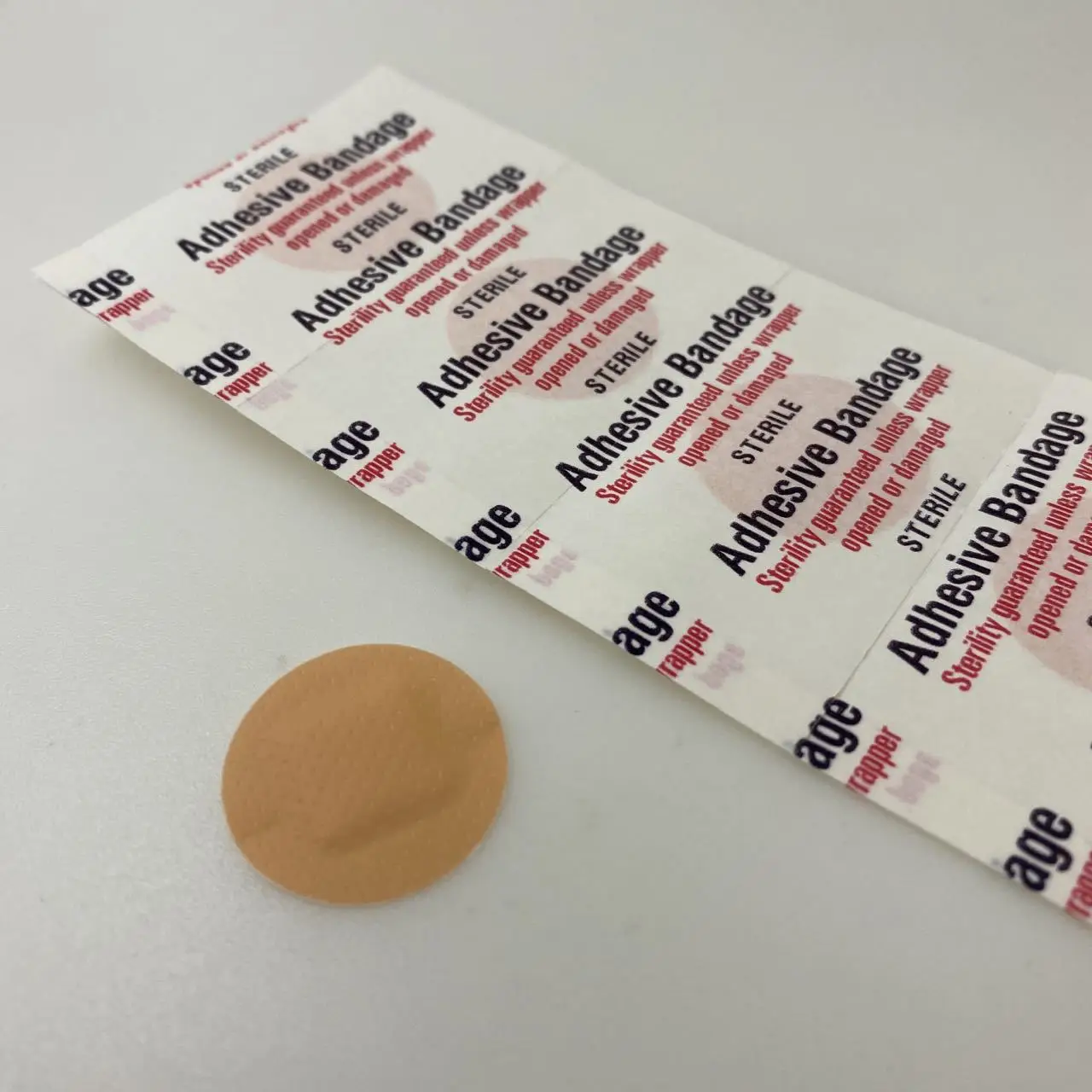 100Pcs Adhesive Round Band Aid Wound Plaster First-Aid Circle Ring ...