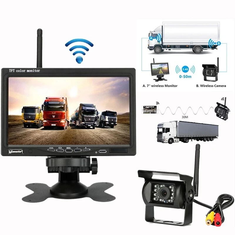 Wireless Reverse Camera 7 inch LCD Monitor HD Rear View Camera For ...