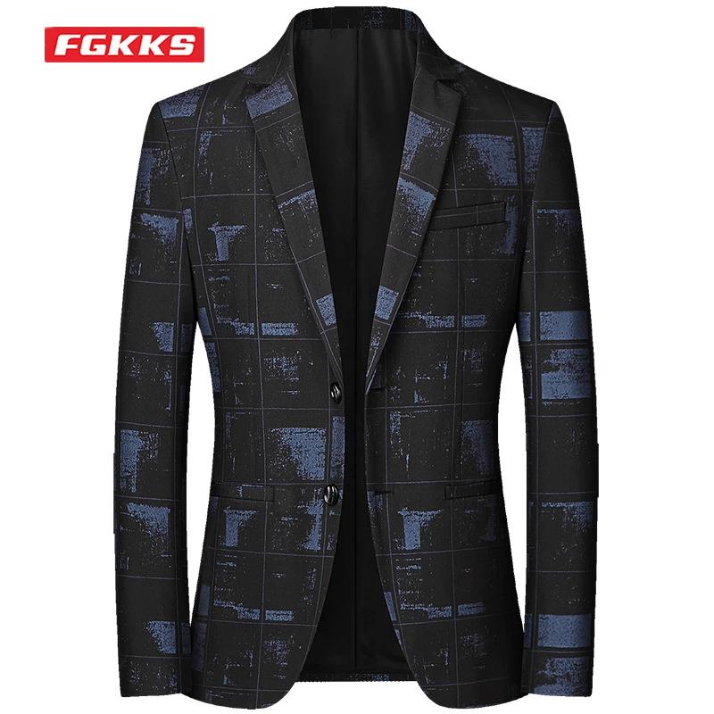 FGKKS-Blazers-con-estampado-coreano-para-hombre-chaqueta-de-un-solo-pecho-ajustada-informal ...