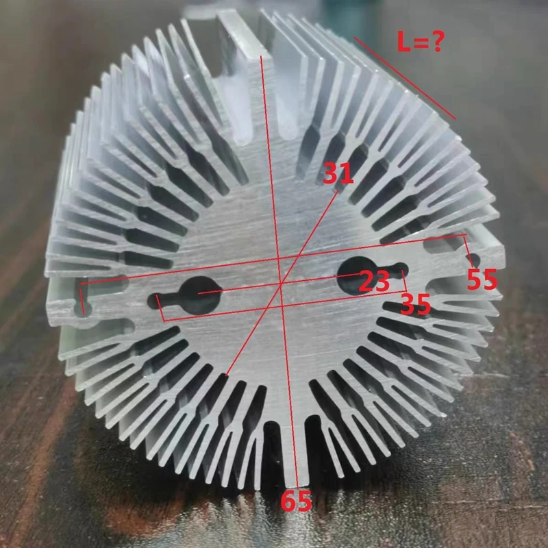 65mm-Round-LED-Heatsink-Radiator-Aluminum-Heat-Sink-sunflower-Radiator ...