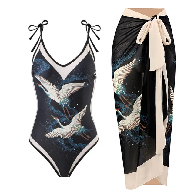 Swimsuit Women One Piece Swimwear 2023 New Push Up Print Bodysuit ...