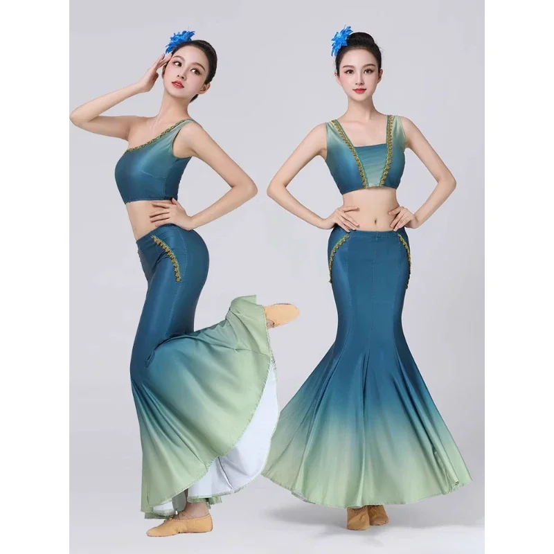 Dai Dance Costume National Fishtail Wrap Hip Minority Dance Dress ...