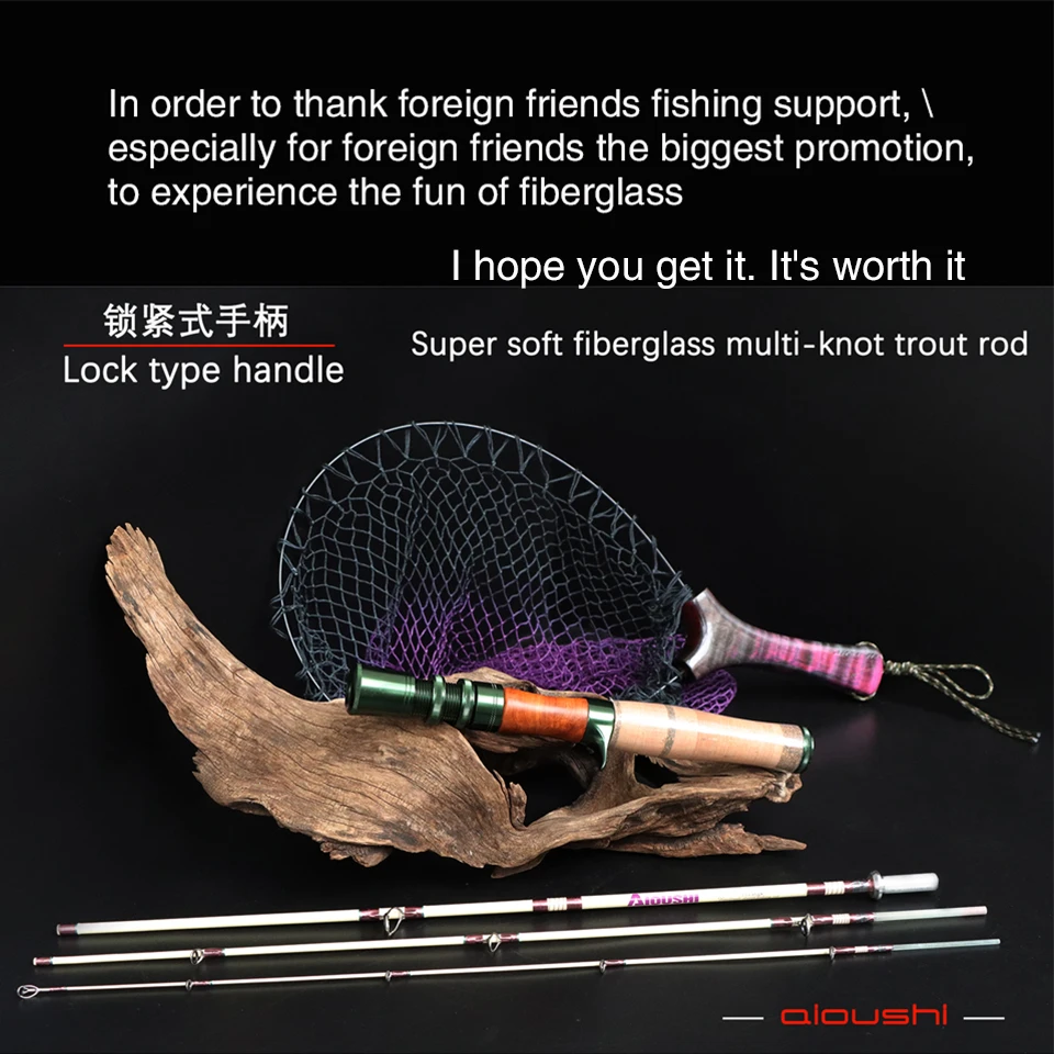 New Locking Type 1.45m 4-section Frp Trout Rod, Convenient To Travel ...