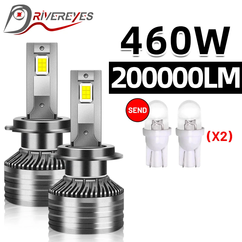 H4-LED-Canbus-6500K-200000LM-460W-Super-Led-H7-H11-H1-H8-9012-HB3-9005 ...
