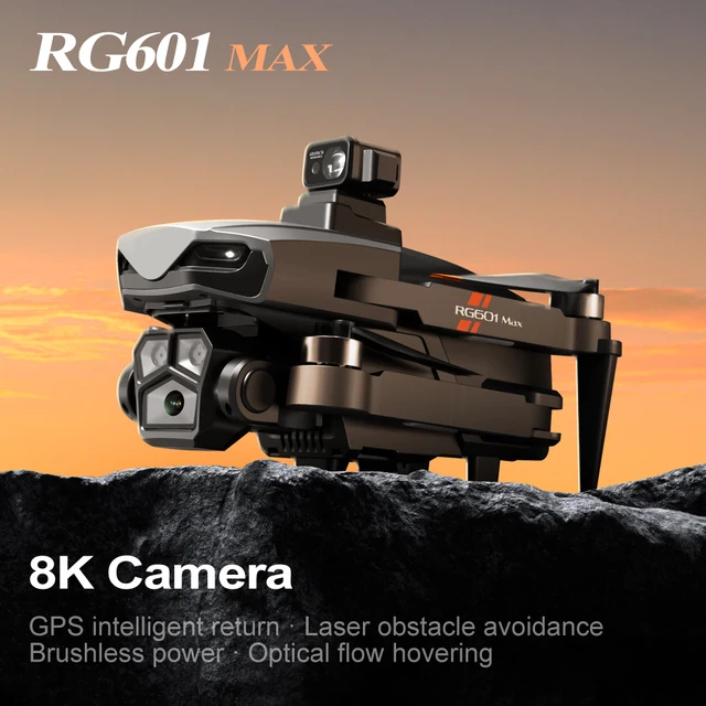 Drone Professional 8K RG601 MAX 5G Optical Flow GPS WIFI Aerial Dual HD ...