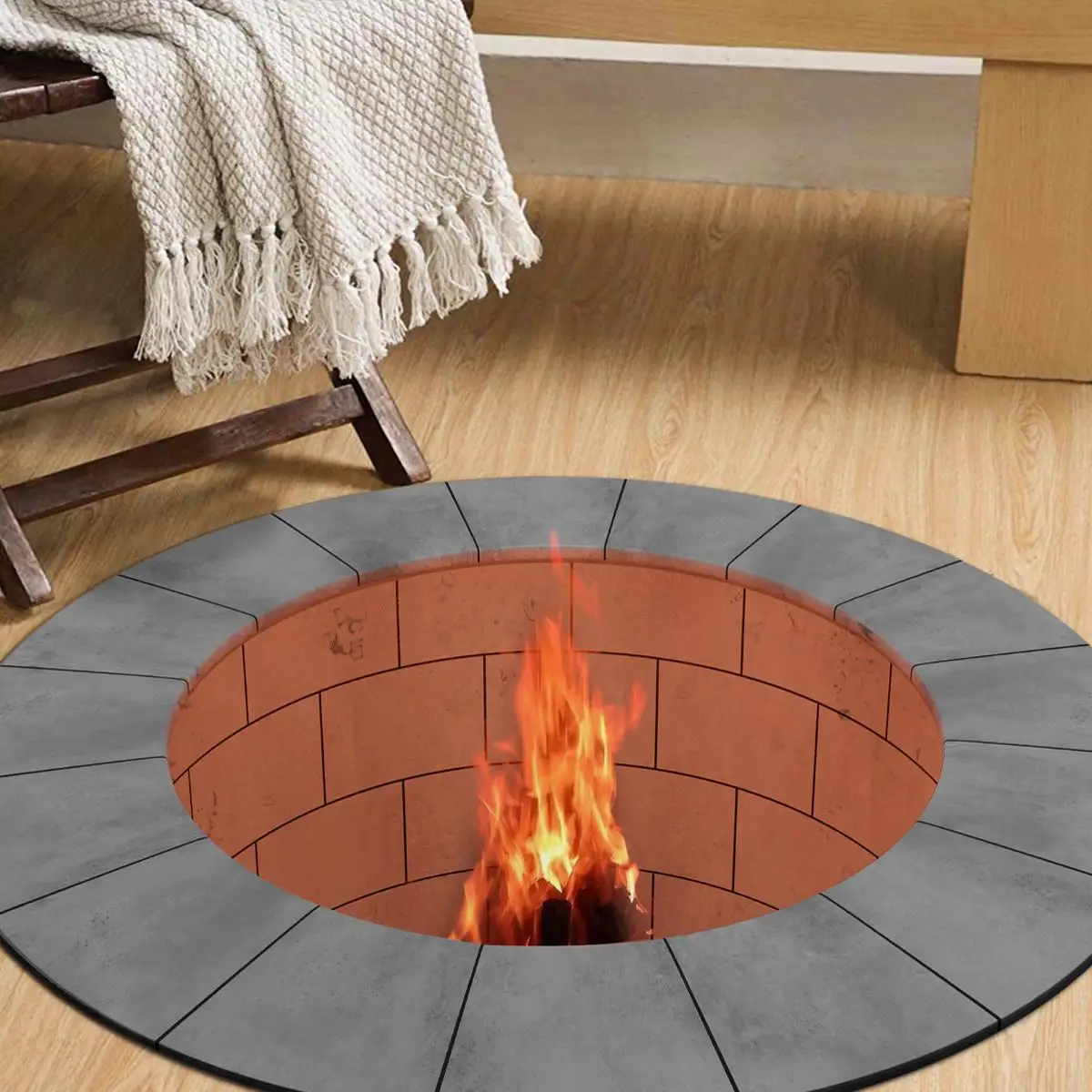 Crystal-velvet-carpet-floor-mat-simulation-fire-pit-anti-slip ...