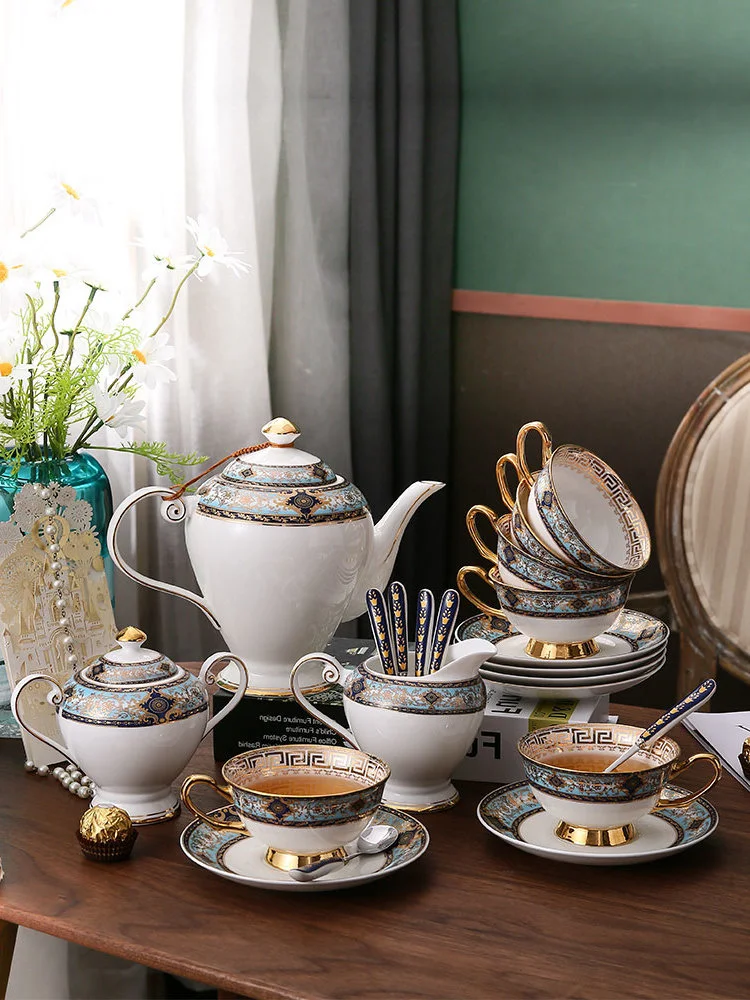 Tea-Cups-And-Saucer-Sets-Coffe-Cup-Ceramic-Mug-Bone-China-Coffeeware ...