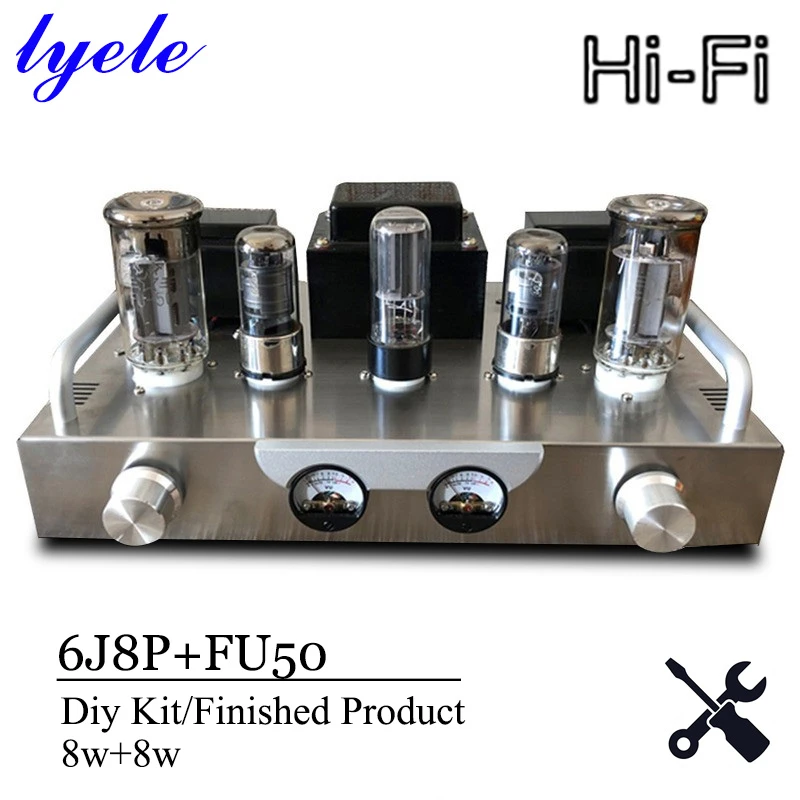 Lyele 오디오 Fu50 진공관 증폭기 Diy 장비 Hifi 증폭기 종류 A 오디오 고성능 8w * 2 Vu 미터 Bluetooth 5.0 가정 Amp ...