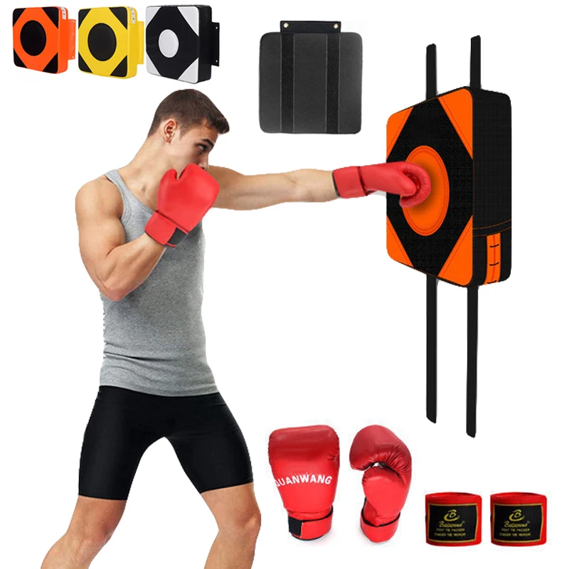 Faux-Leather-Wall-Boxing-Pad-Punch-Target-Training-Sandbag-Sports-Dummy ...