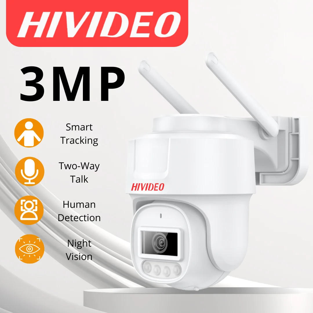 HIVIDEO 3MP WiFi Camera Outdoor Security Camera Cctv Camera Night ...