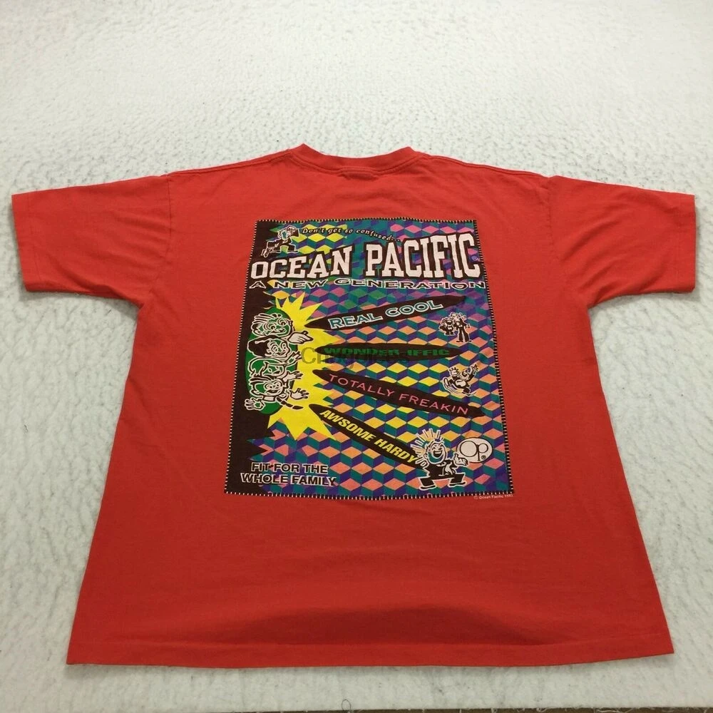 Camiseta-Vintage-Ocean-Pacific-talla-L-naranja-Made-In-Usa-gr-fico ...