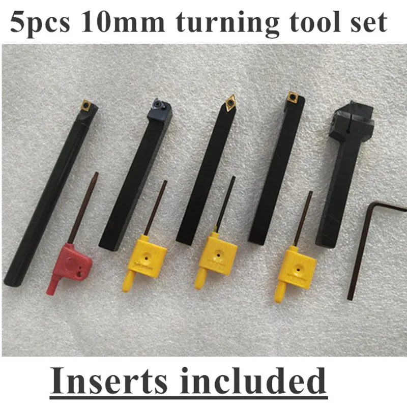 Free-shipping-10mm-5pcs-Right-Hand-Type-Lathe-Cutting-Tool-Set-The-Most ...