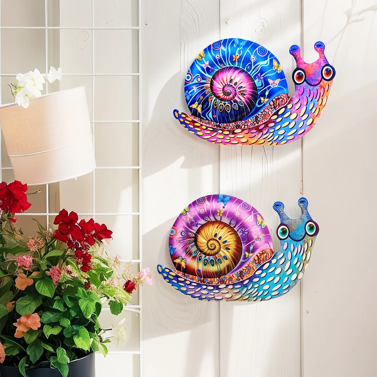 Metal Art Snail Wall Decor Colorful Iron Art Snail Sculptures Snail ...