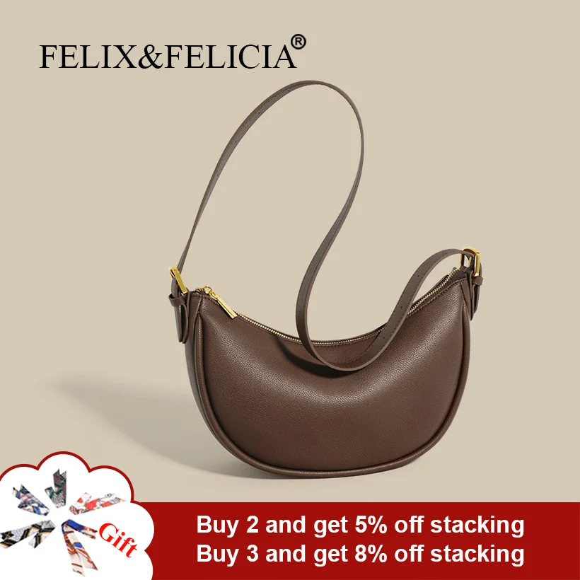 FELIX&FELICIA Brand Luxury Designer Handbag Women's Soft Leather ...