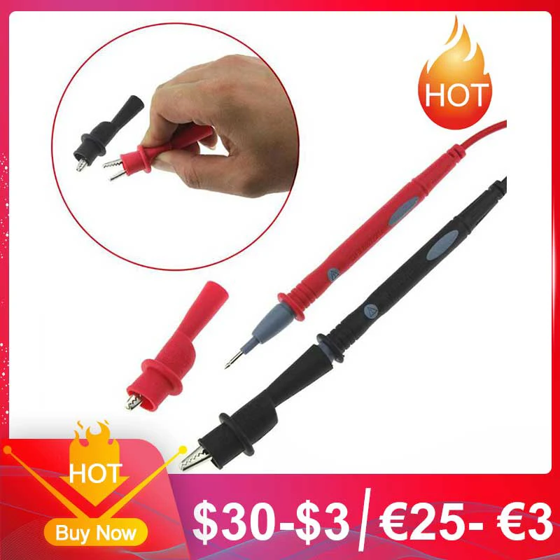 1 Pairs Alligator Crocodile Multimeter Test Leads Clamps Voltage Test ...
